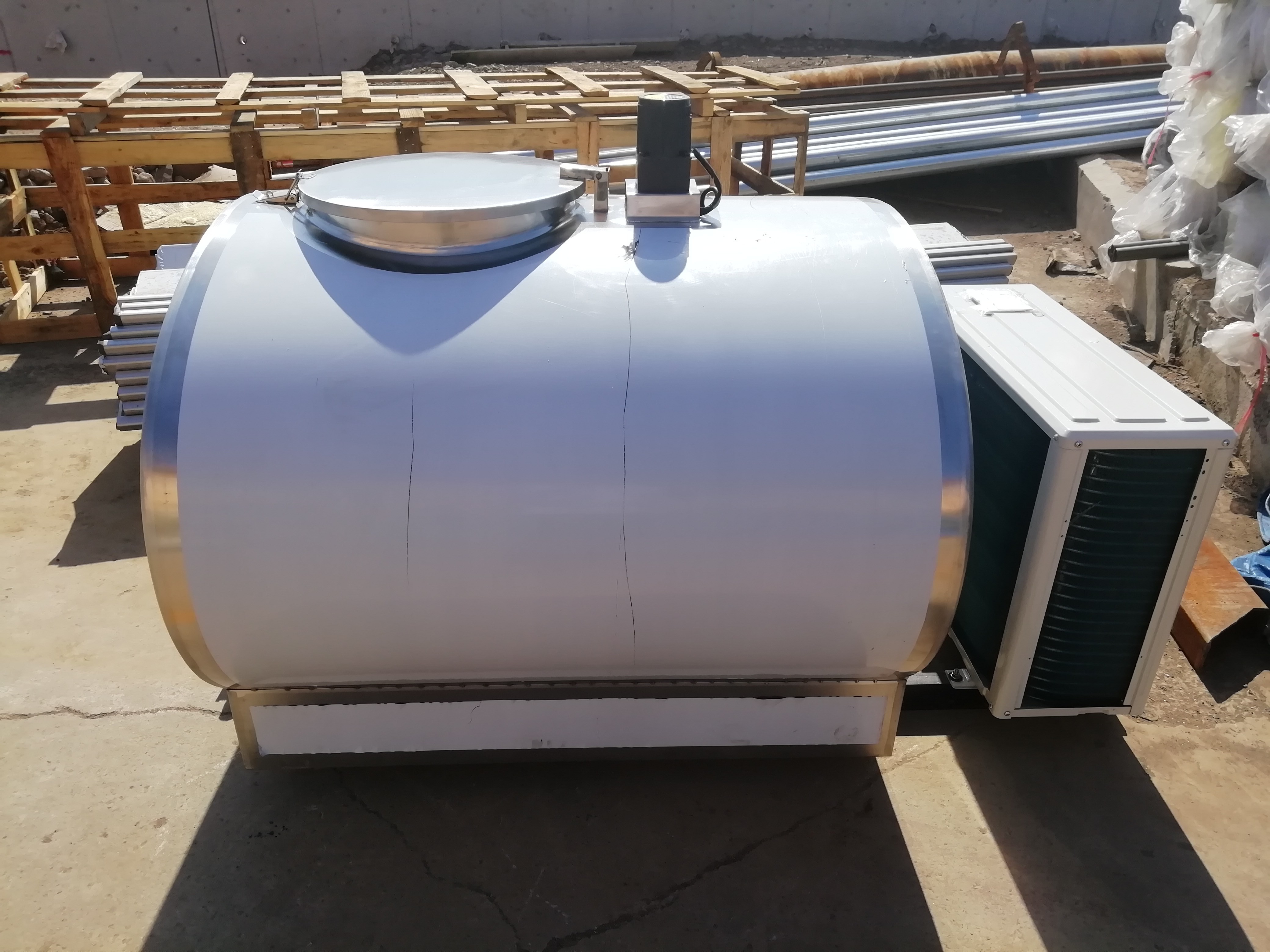 Refrigeration Units Milk Cooling Tank Stainless Steel Electrical ...